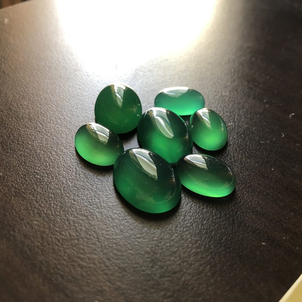 Đá Chalcedony Xanh thiên nhiên gắn nhẫn, dây chuyền – Luxcreuni